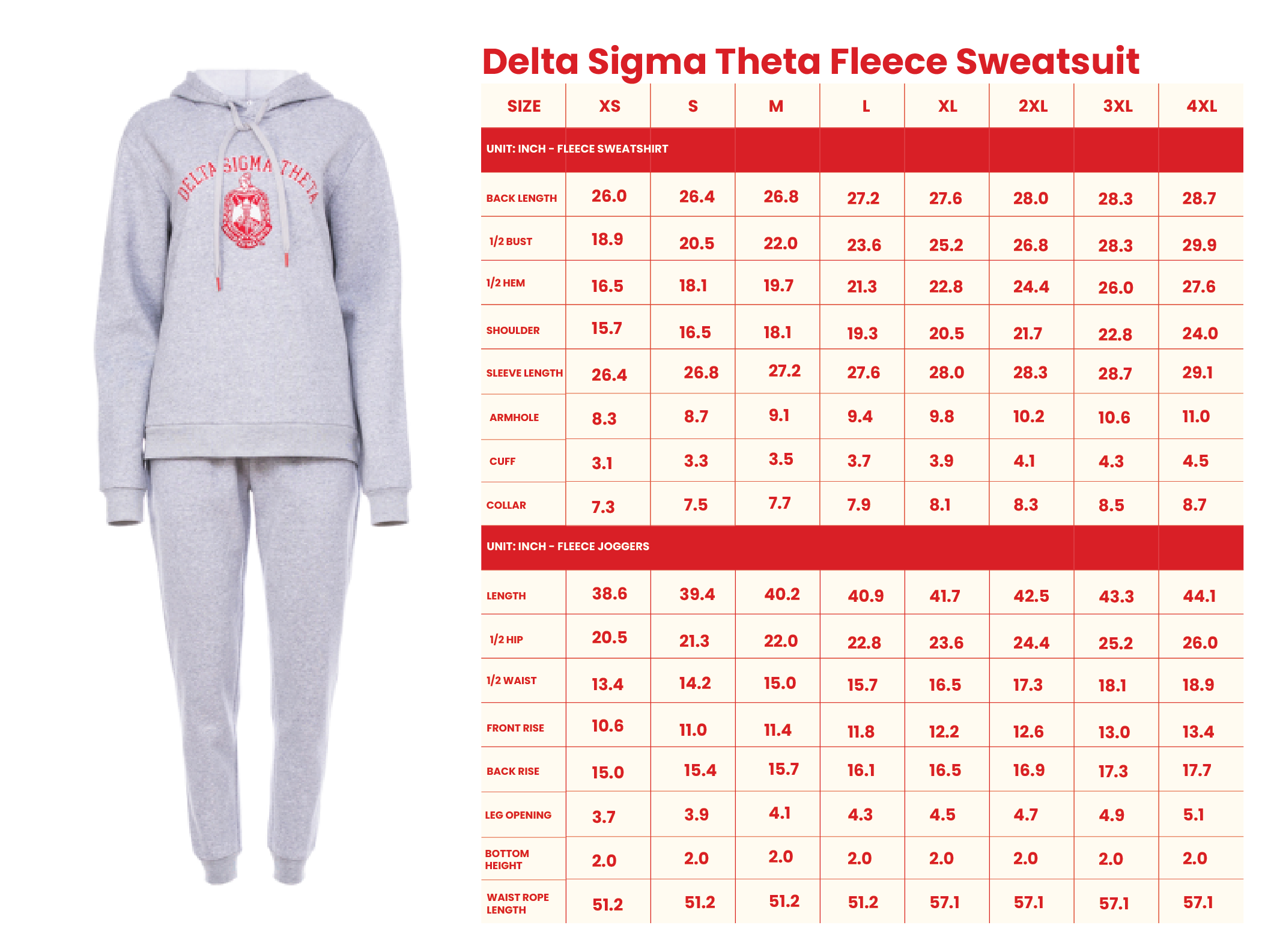 Dear Delta - 2023-Fall-Winter-Size-Charts